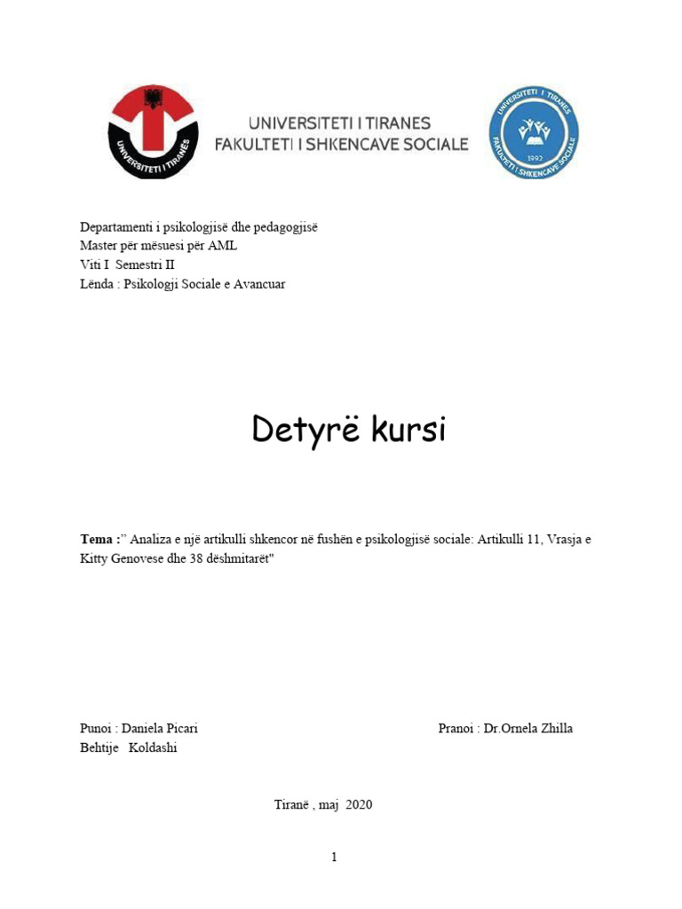Detyre Kursi. | PDF