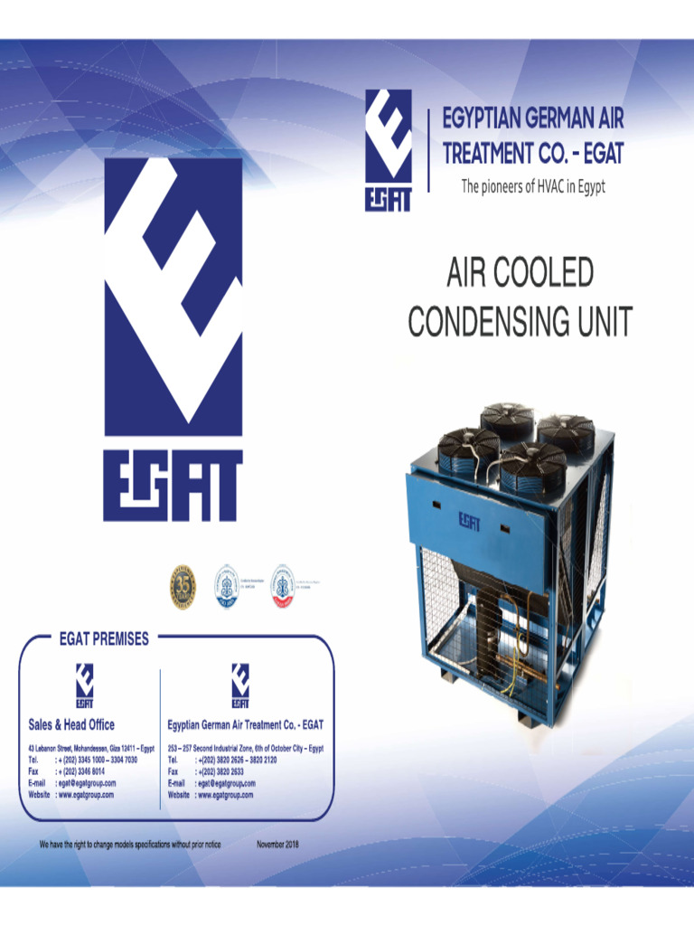 Air Cooled Condensing Unit - EGAT | PDF
