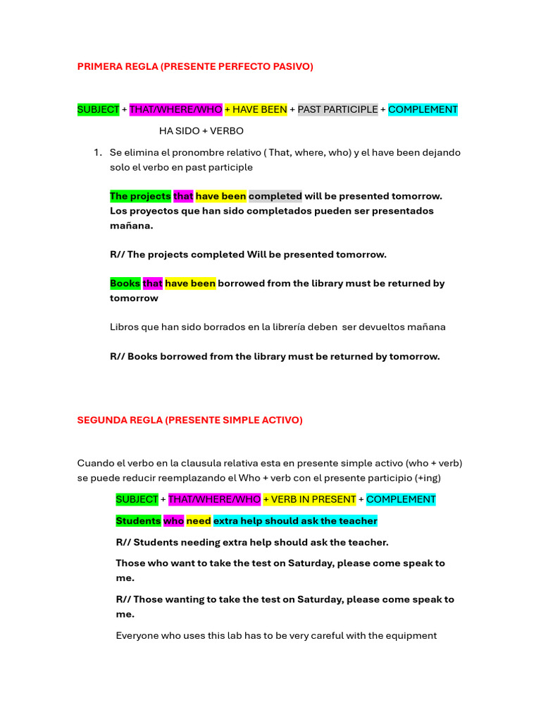 Reduce Clouses | PDF | Verb | Morphology