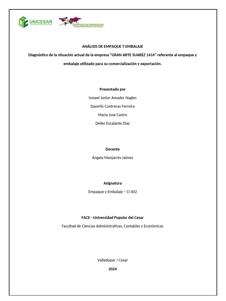 Analisis de Emp y Emb | PDF | Diseño | Mercado (economía)