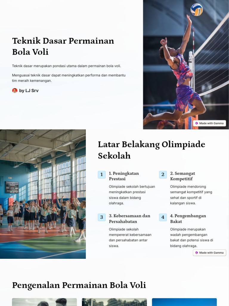 Teknik Dasar Permainan Bola Voli | PDF