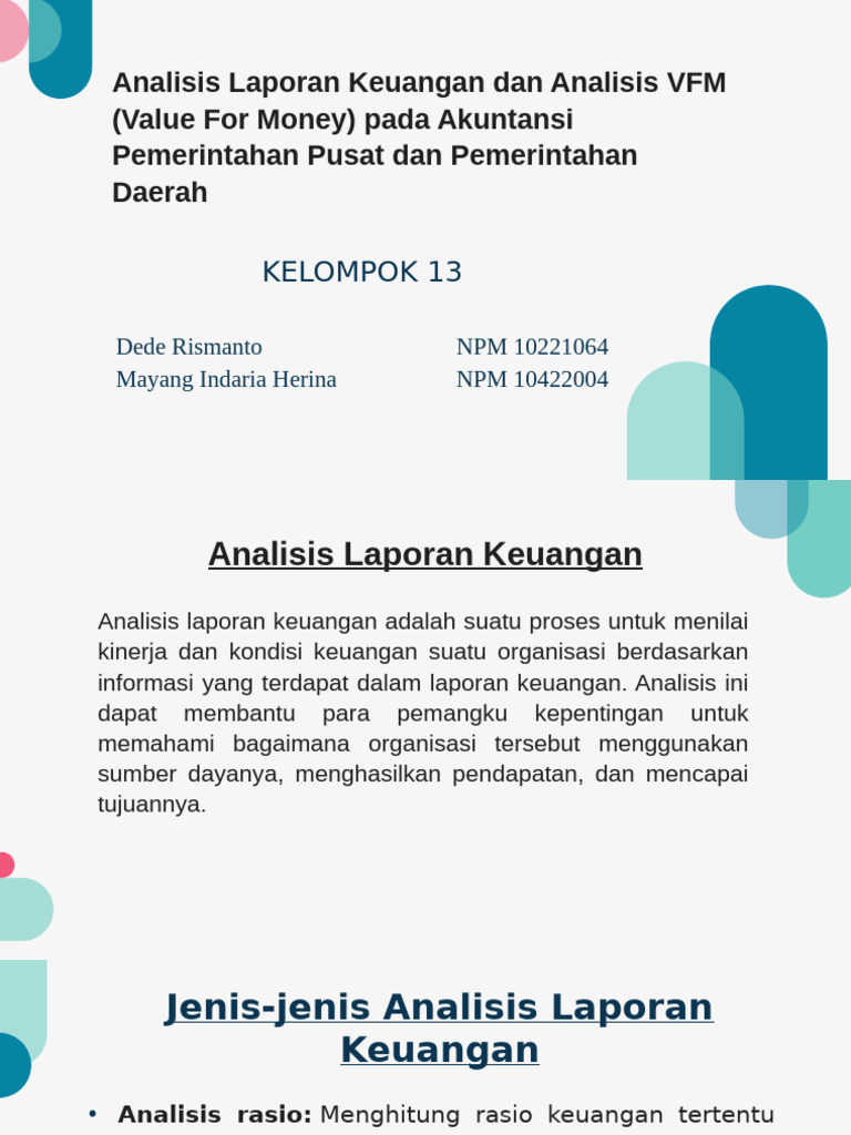 KEL 13 Analisis Laporan Keuangan VFM | PDF