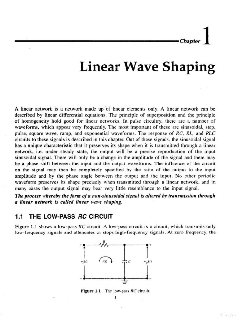 LInear Waveshaping Circuits | PDF
