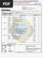 College - Official Transcript of Records | PDF