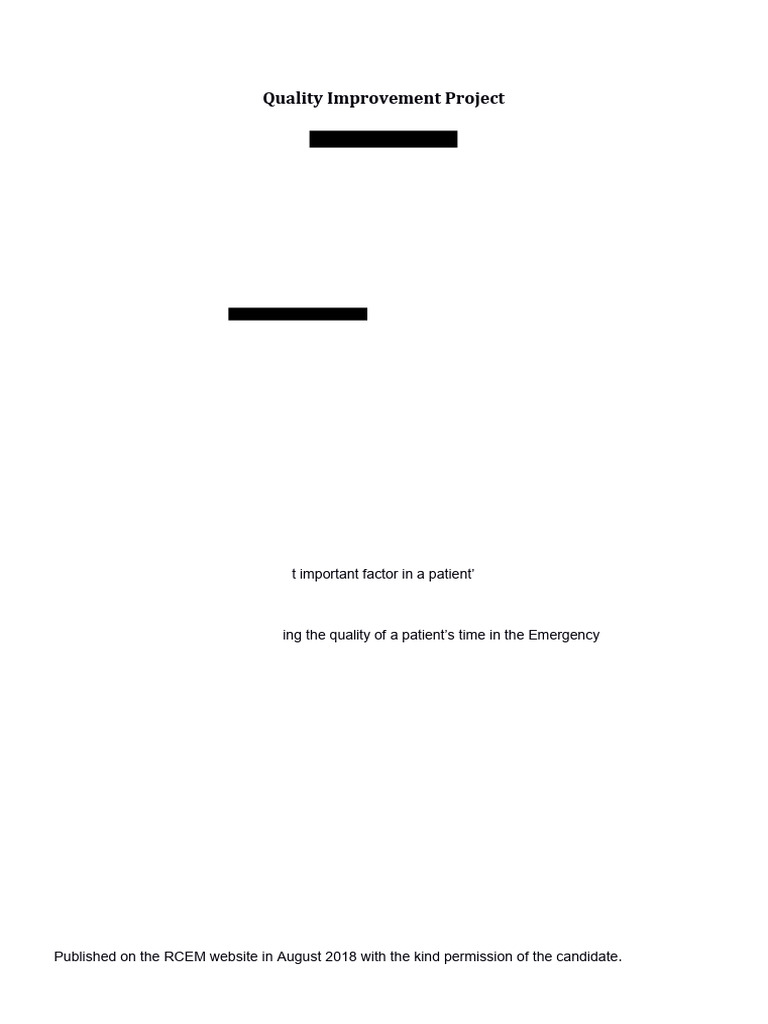 QIP Unsuccessful Example Educating and Empowering Patients | PDF ...