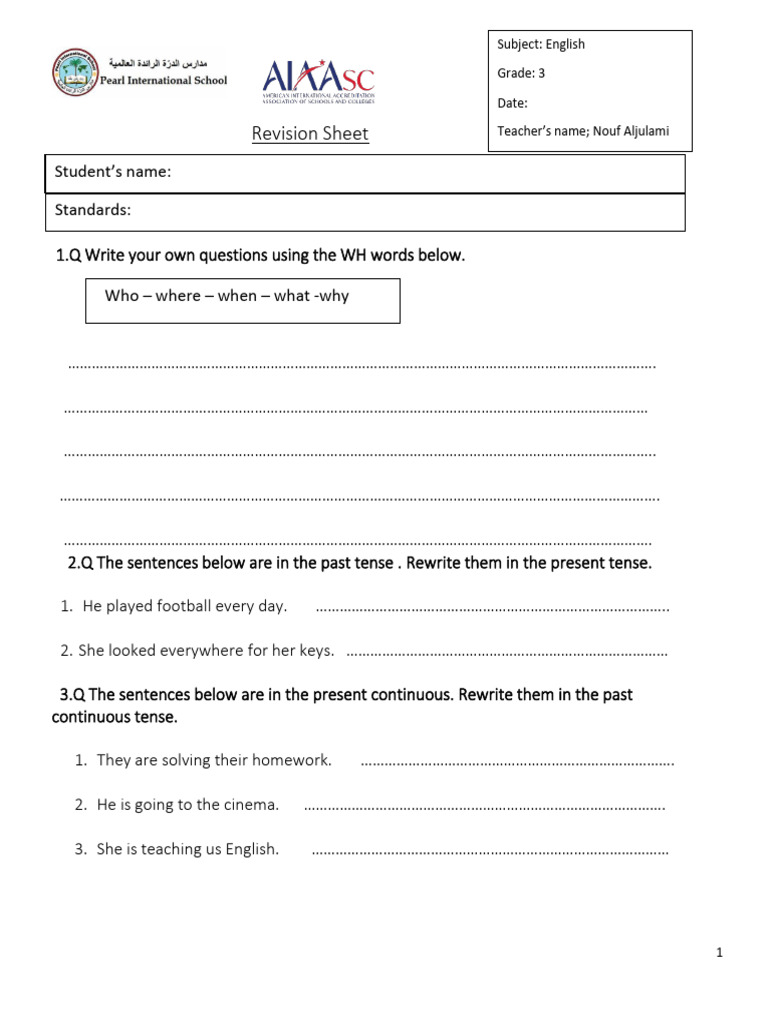 Erevision Worksheet for Grade 3 English | PDF | Languages | Foreign ...