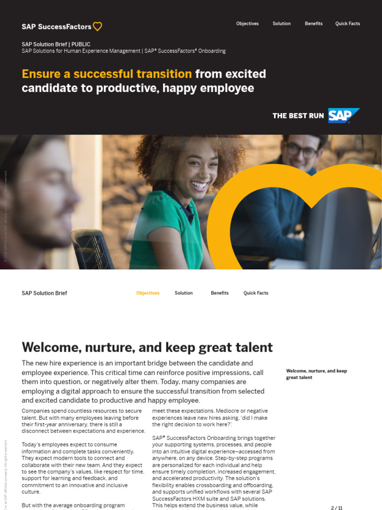 SuccessFactors-Onboarding-Solution-Guide | PDF | Employee Retention | Business