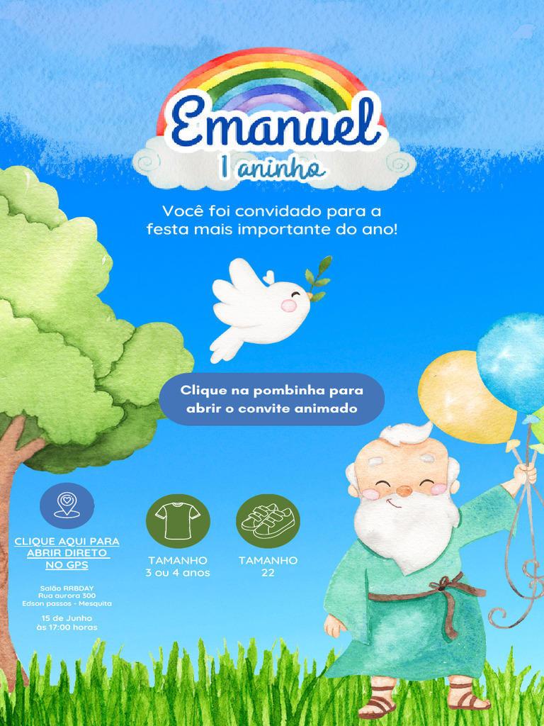 Convite 1 Aninho Emanuel | PDF