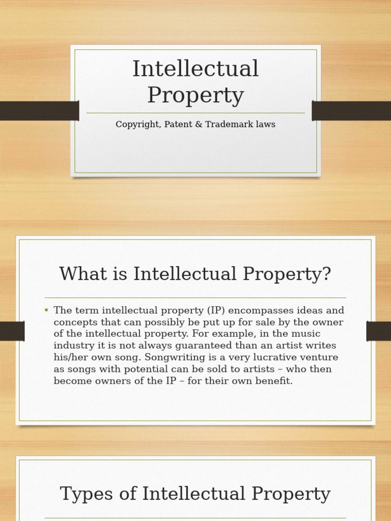 Intellectual Property Slides | PDF