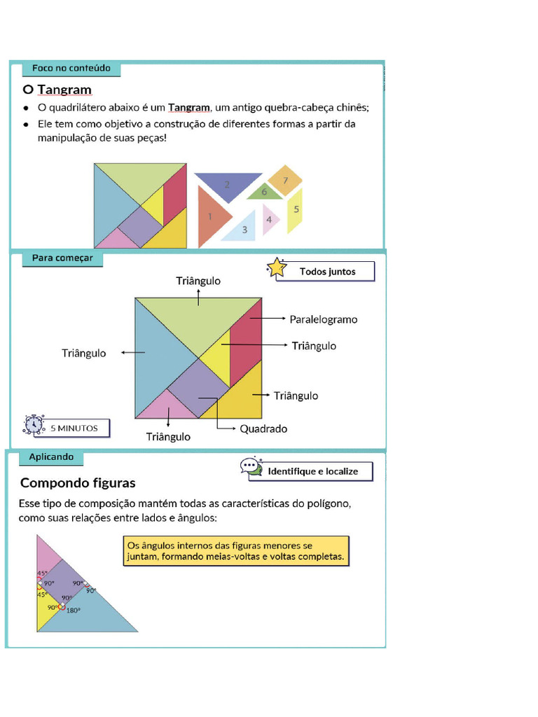TANGRAM E SEUS ÂNGULOS | PDF