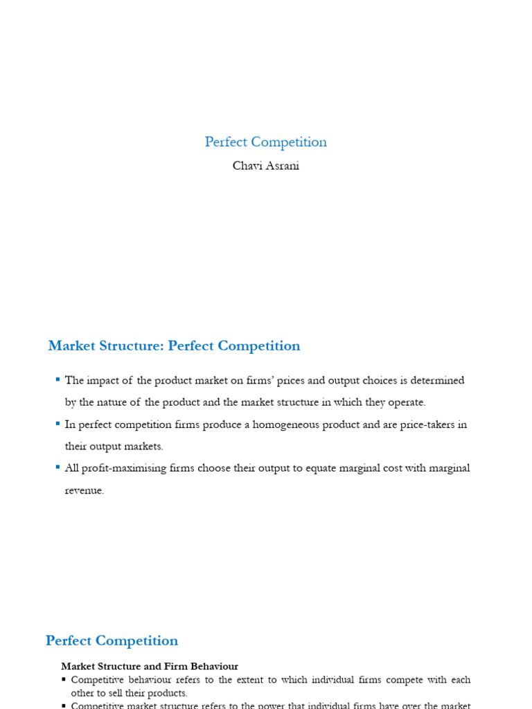 Perfect Competition_2024 | PDF | Perfect Competition | Profit (Economics)