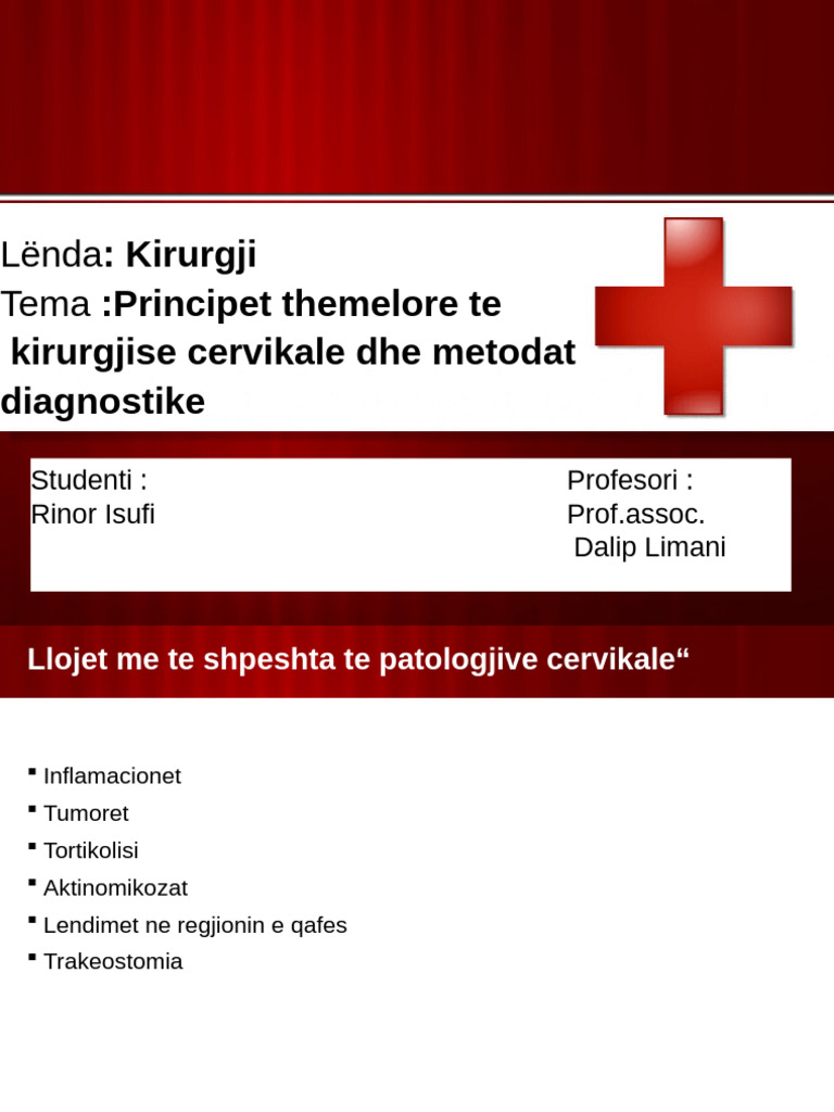 Kirurgjia Cervikale | PDF