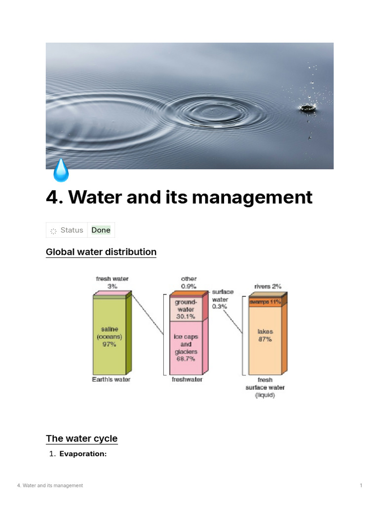4 Water and its management 7d0cc17d5f394b468cda3a5e47b52cfa | PDF ...