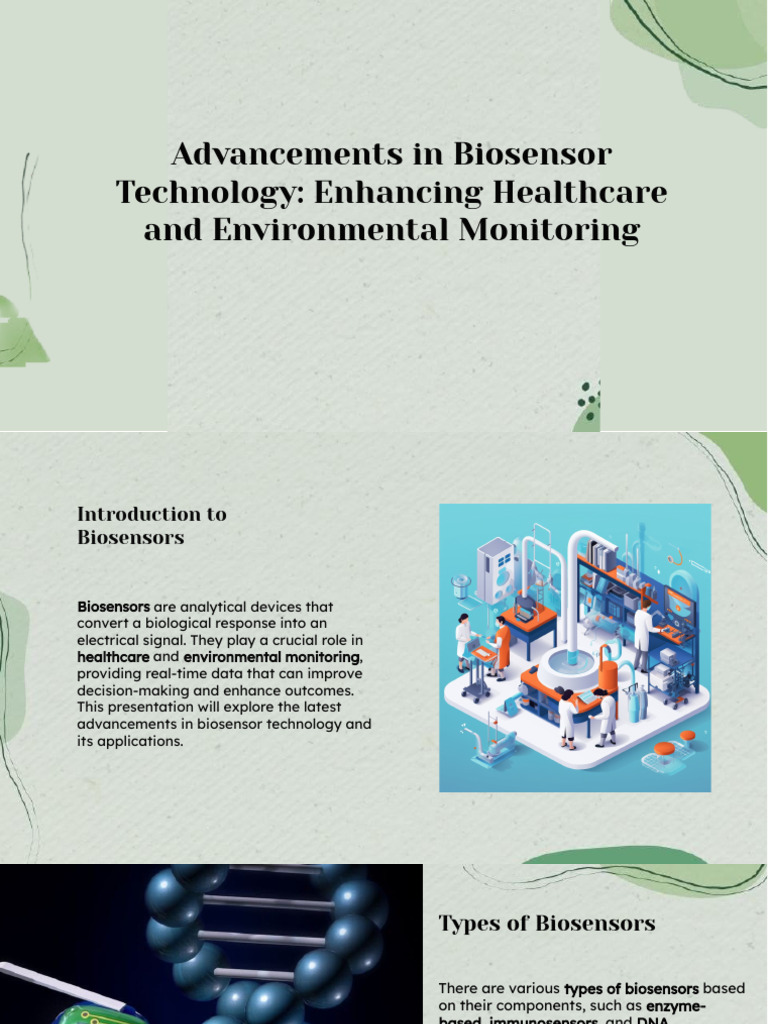 Slidesgo Advancements in Biosensor Technology Enhancing Healthcare and ...