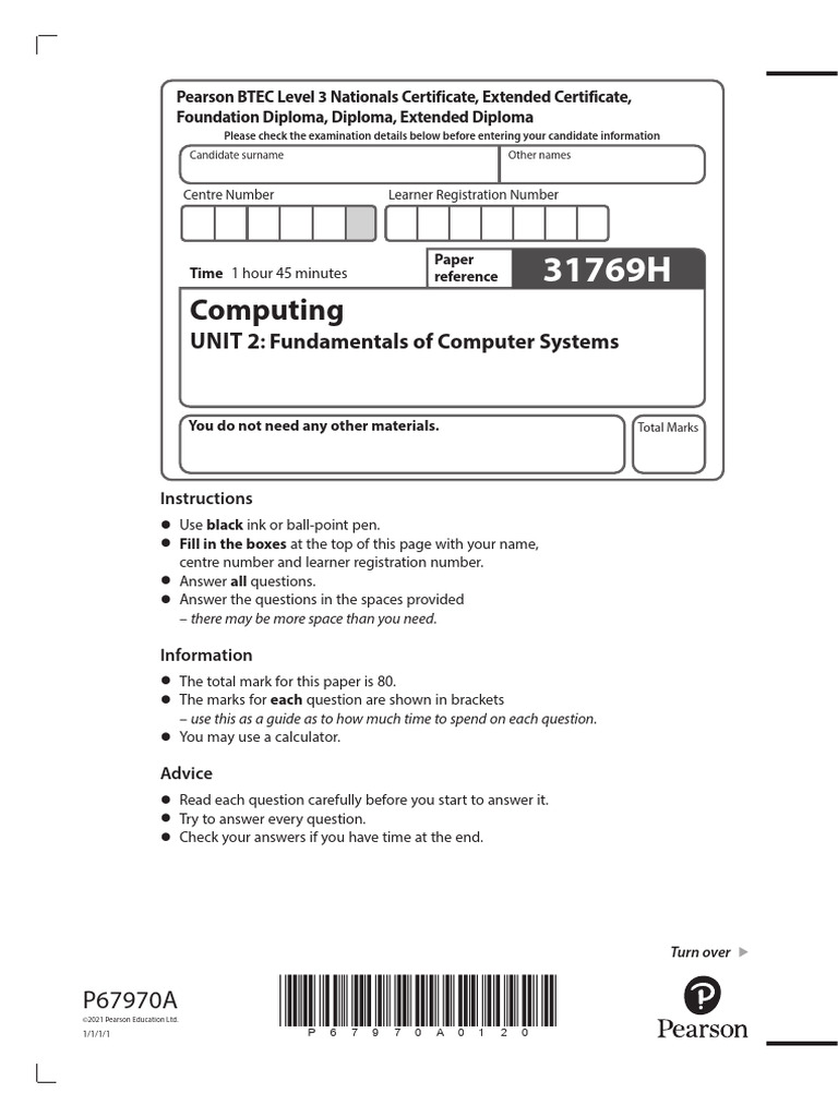 31769h Unit2 Que 20230322 | PDF | Computer Data | Computing