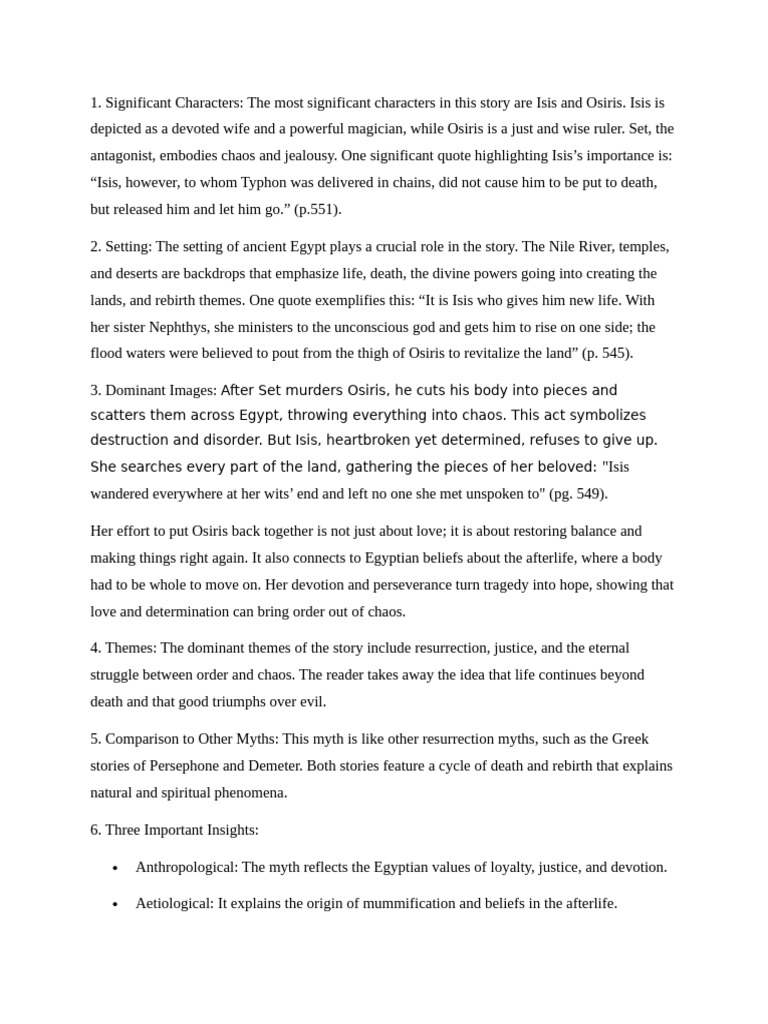 Essential Questions 3 Isis Osiris | PDF | Isis | Osiris