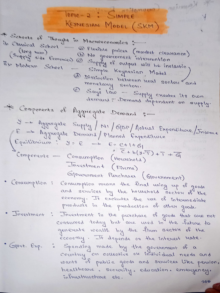 Key Concepts of Keynesian Economics | PDF | Consumption (Economics ...