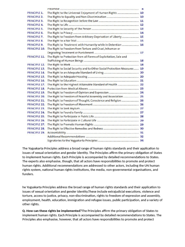 About Yogykarta Principles | PDF | Equality Rights | Government And ...