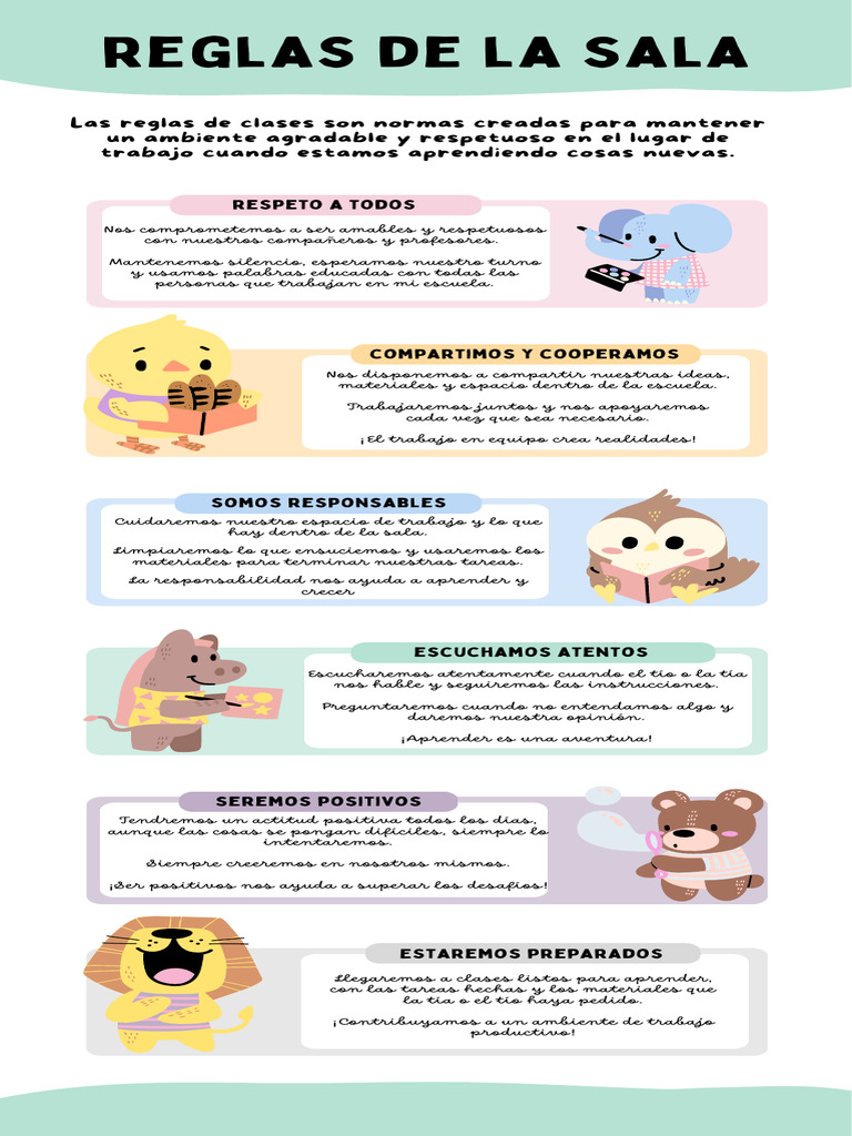Classroom Rules Infographic in Colorful Pastel Cute Style - 20250306 ...