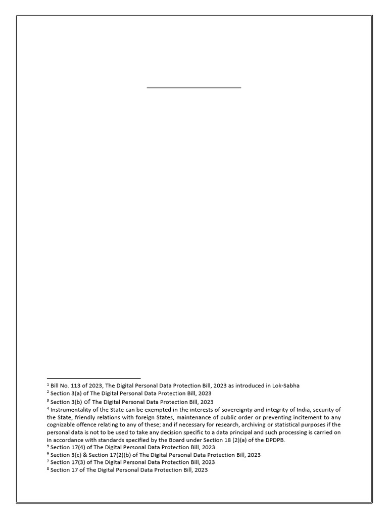 DPDP Bill Draft Note | PDF | Justice | Crime & Violence