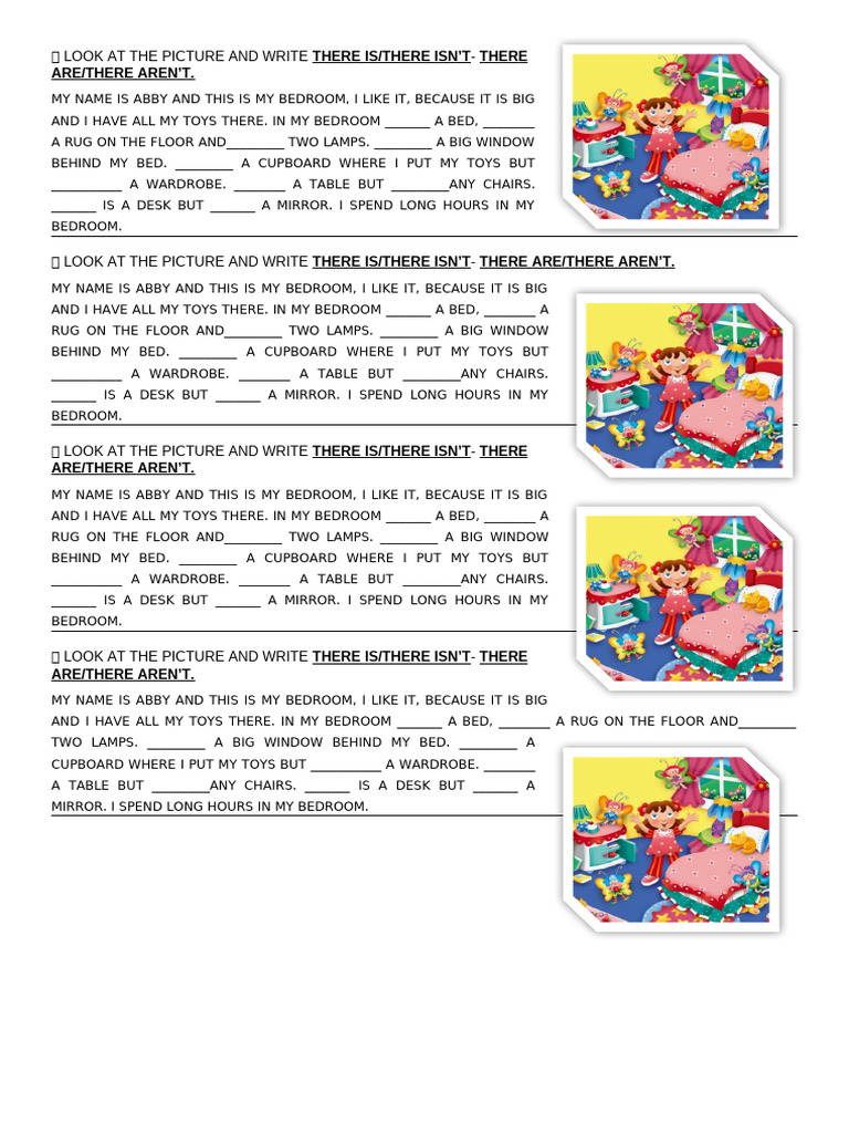 Abby's Bedroom Description Exercise | PDF
