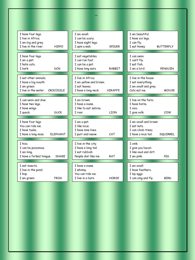 animal-riddles-ANSWER KEY | PDF | Mouse | Pet