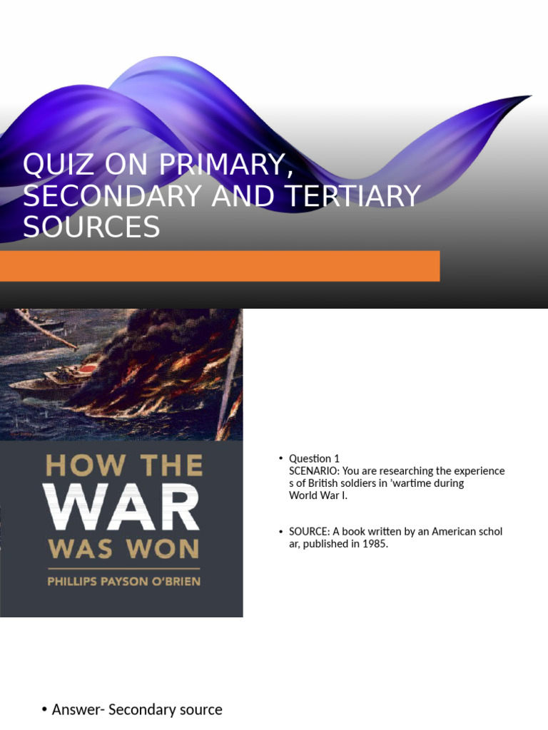 Primary Secondary Tertiary Quiz | PDF