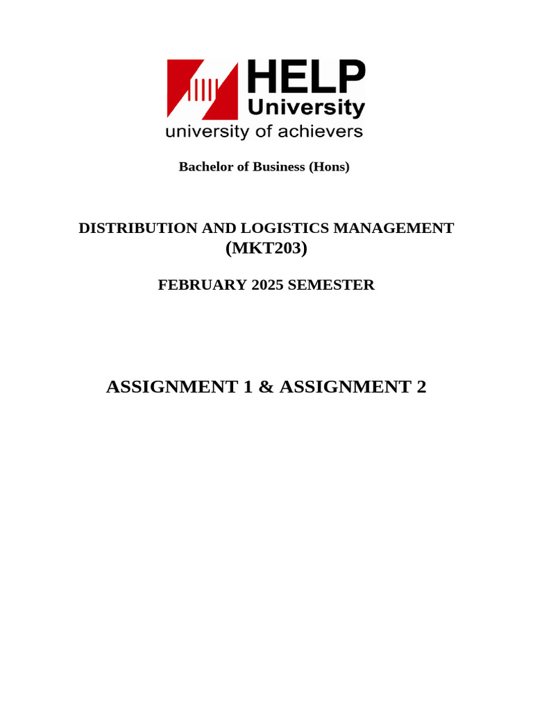 Logistics Management Assignments Overview | PDF | Plagiarism | Academic Dishonesty