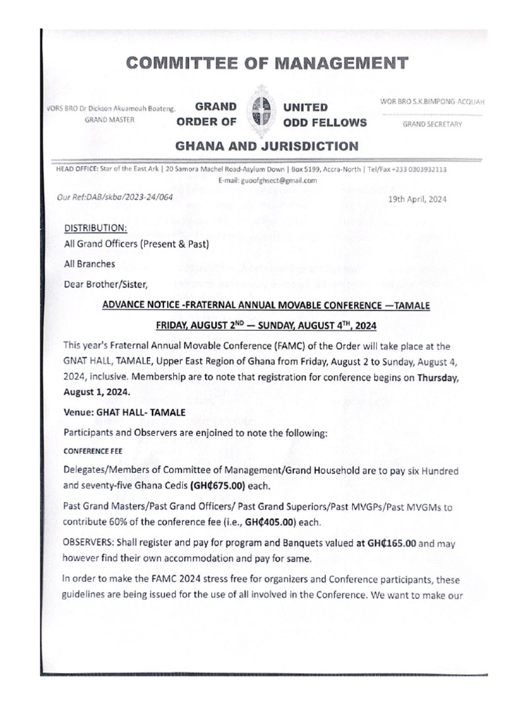 Committee of Management | PDF
