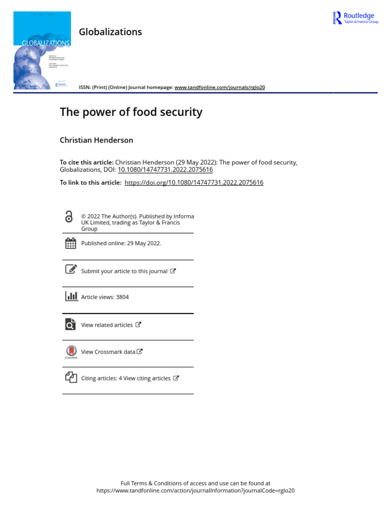 Food Security Politics in Gulf States | PDF | United Arab Emirates ...