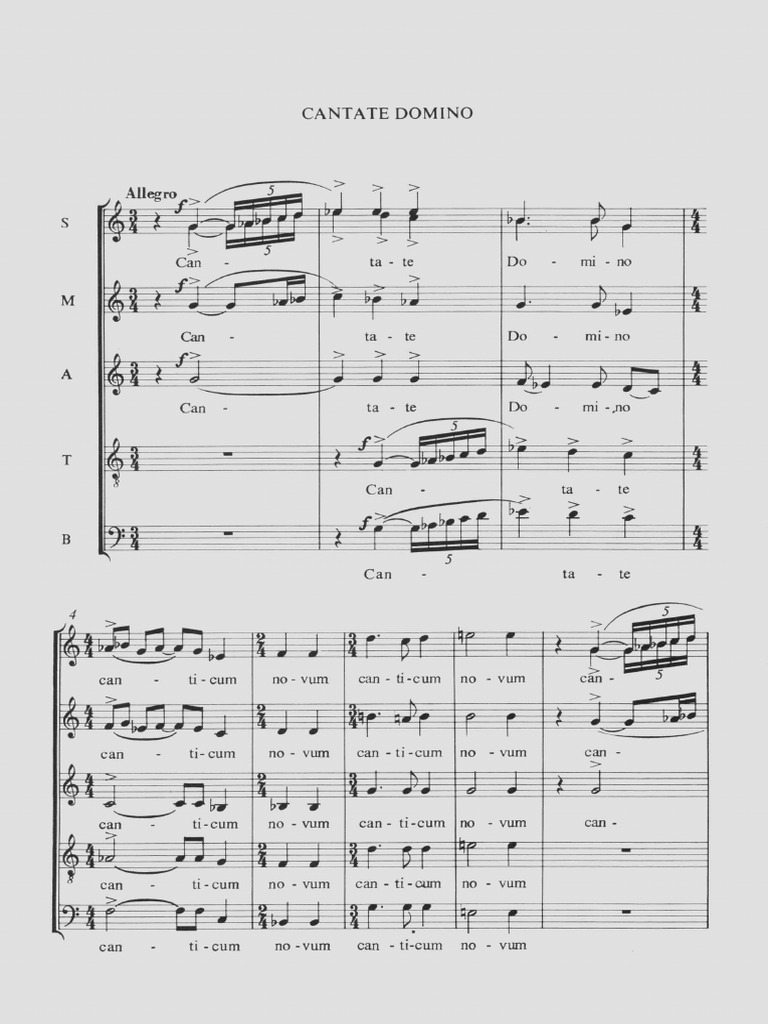 Szokolay Sandor Cantate Domino | PDF