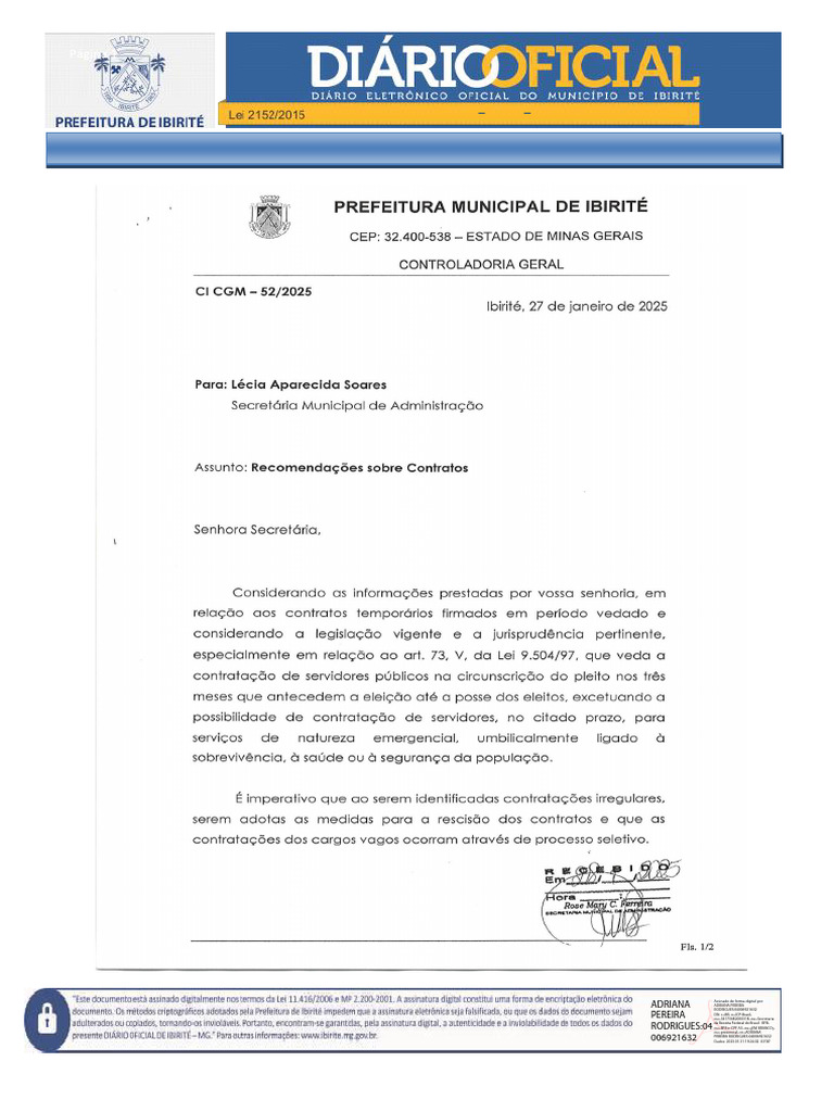 Diario Eletronico Edicao 2869 PDF | PDF | Brasil