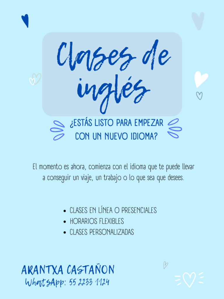 Clases de Inglés Flyer | PDF