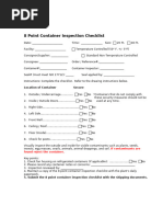 Panalpina 7-Point Container Inspection Checklist | PDF