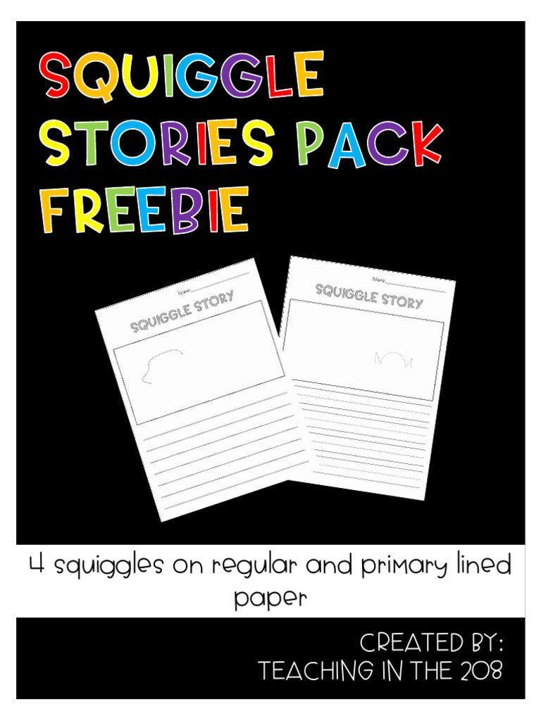 4 Squiggles On Regular and Primary Lined Paper: Created By: Teaching in ...