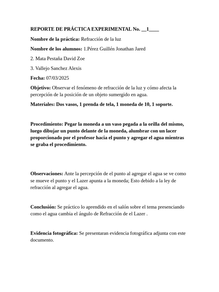 Formato Reporte de Practica | PDF