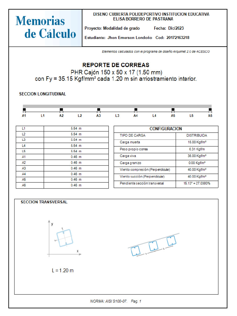 Diseño Correas | PDF