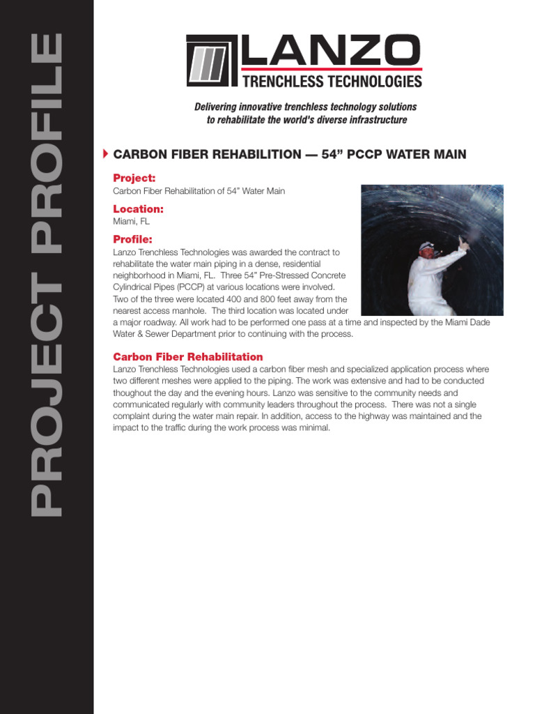 Carbon Fiber Rehab 54in PCCP Water Main | PDF