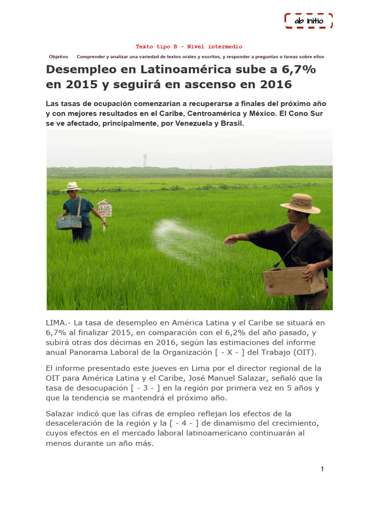 P2 - Organizaci N Social - Desempleo en Latinoam Rica | PDF | Desempleo | America latina