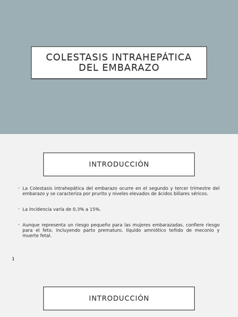 Colestasis Intrahepática en Embarazo | PDF | Parto prematuro ...