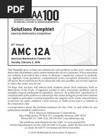 AMC 12A Solution | PDF