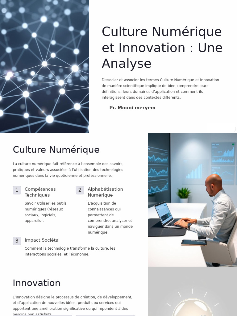 Culture Numérique et Innovation : Synergie | PDF | Innovation | Données ...