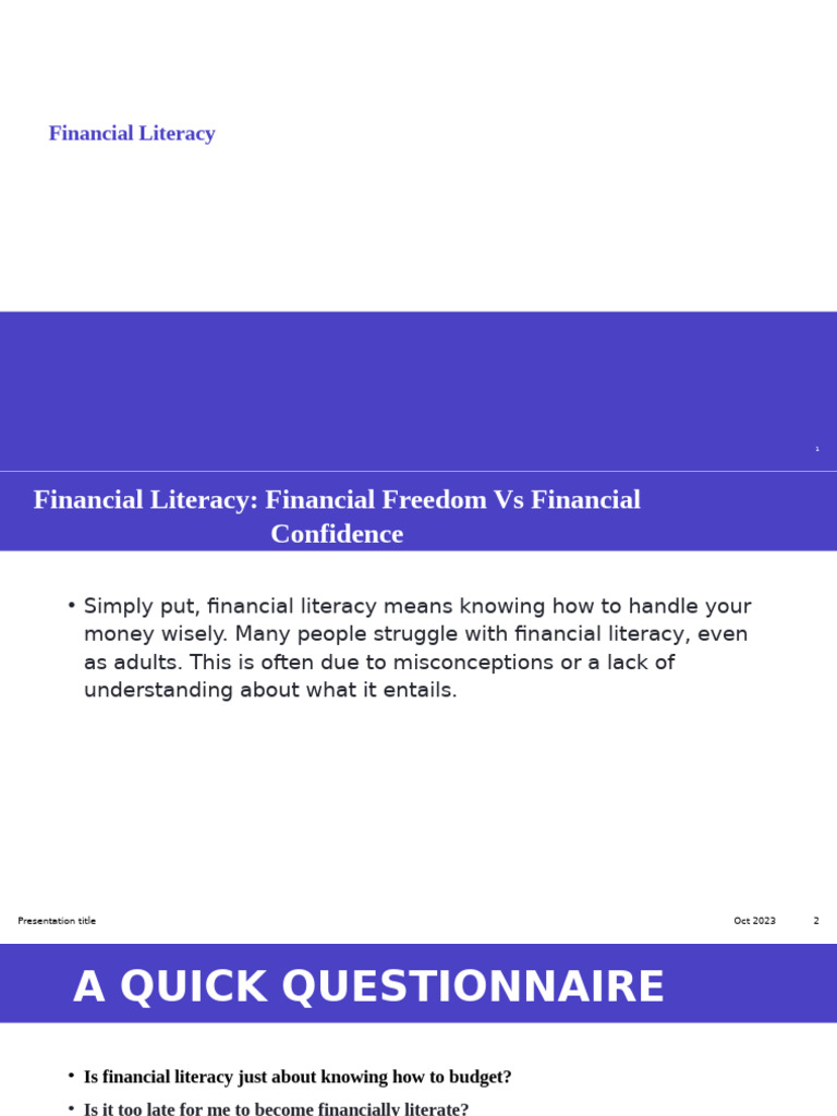 Financial Literacy 5 | PDF | Loans | Credit
