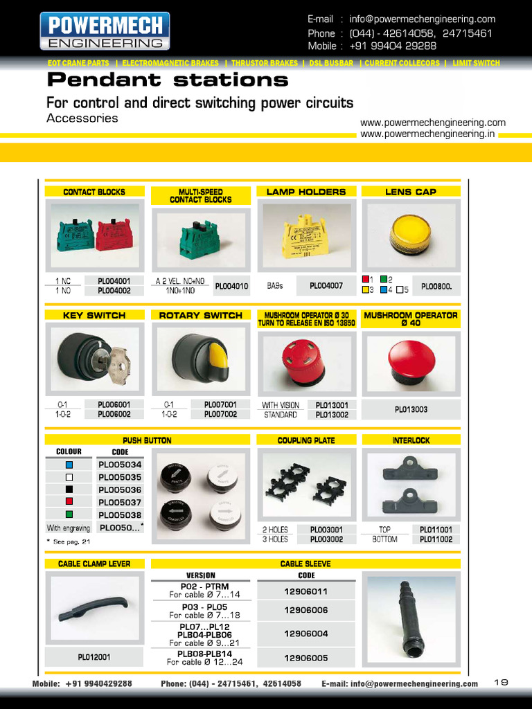 pendant-station-contact-blocks | PDF