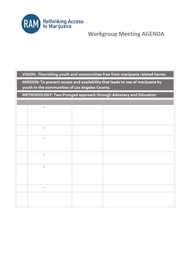 4-15-20 - RAM Workgroup Agenda | PDF