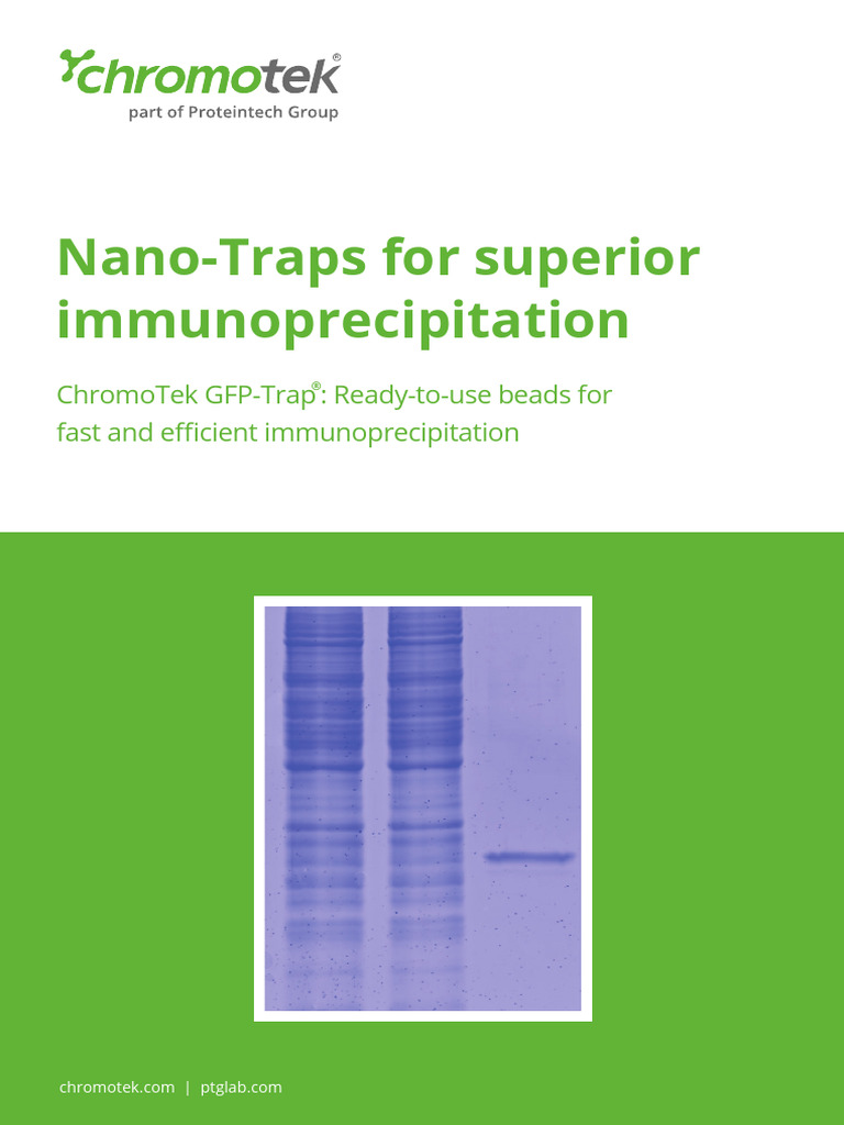 Chromotek Nano Trap Brochure Compressed | PDF | Immunoprecipitation | Dissociation Constant