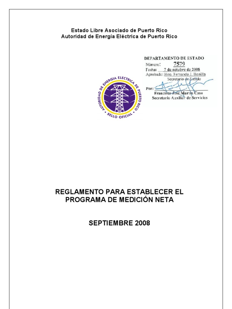 Reglamento Medicion Neta Completo Con Firma | PDF | Energía solar | Vatio