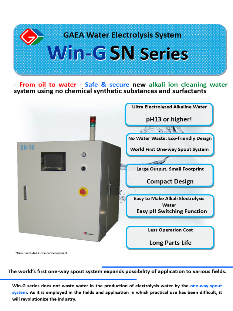 Eco-Friendly Electrolyzed Water System | PDF | Water | Energy Technology