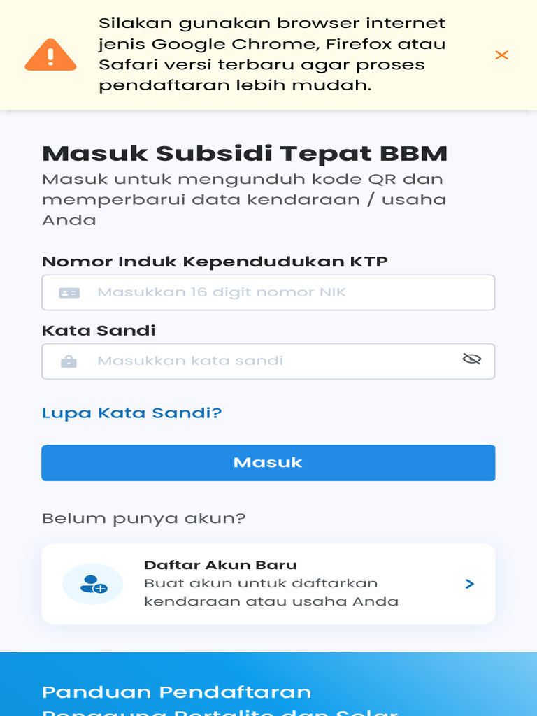 Login - Subsidi Tepat - MyPertamina | PDF
