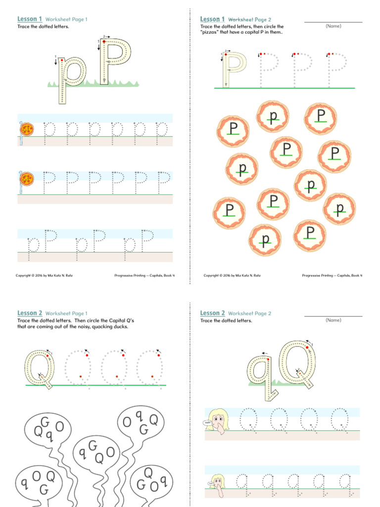 Capital Letter Tracing Worksheets | PDF | Writing